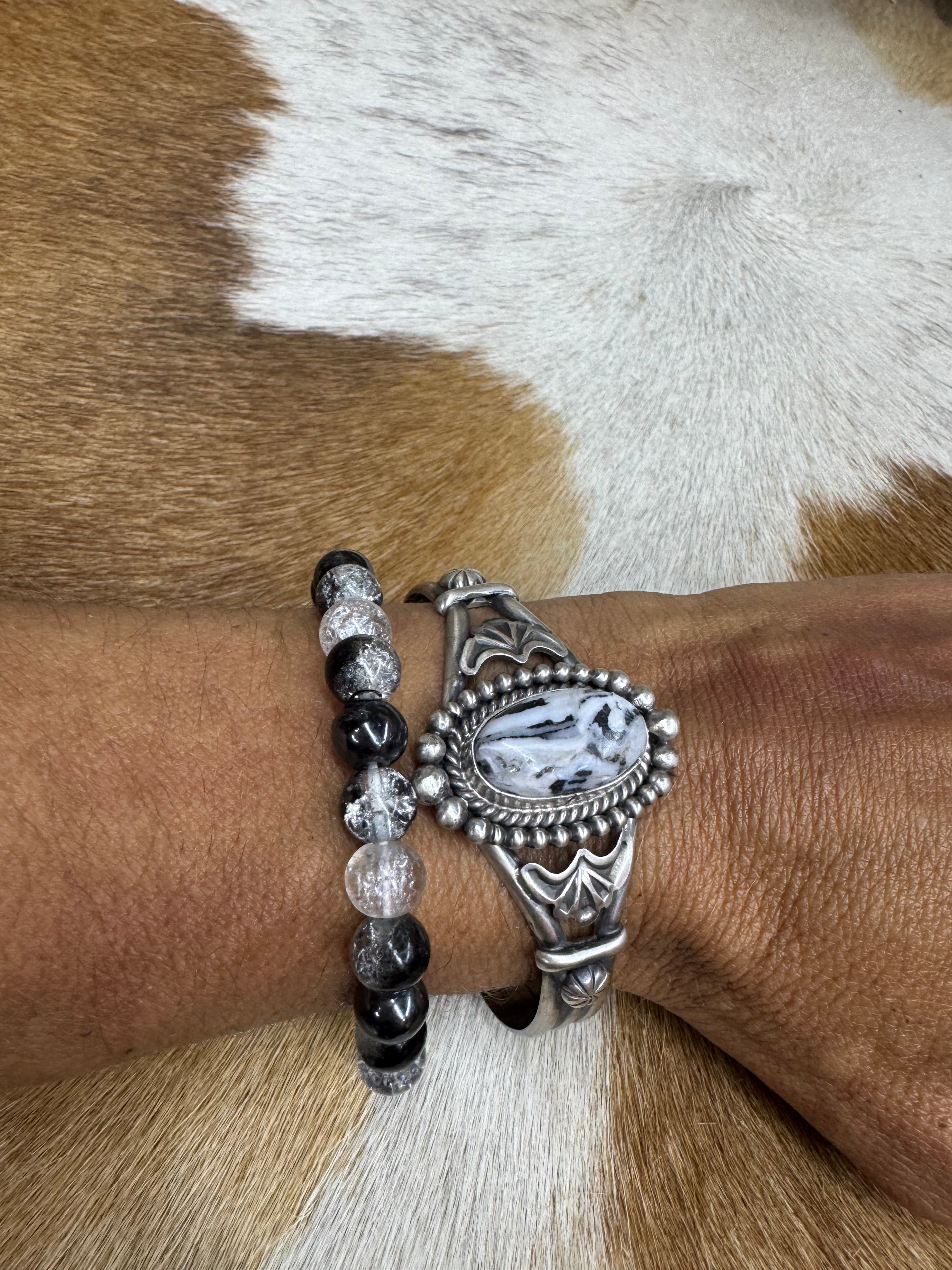 Jimmy Lee White Buffalo Sterling Silver Cuff – Bougie Cattle Company