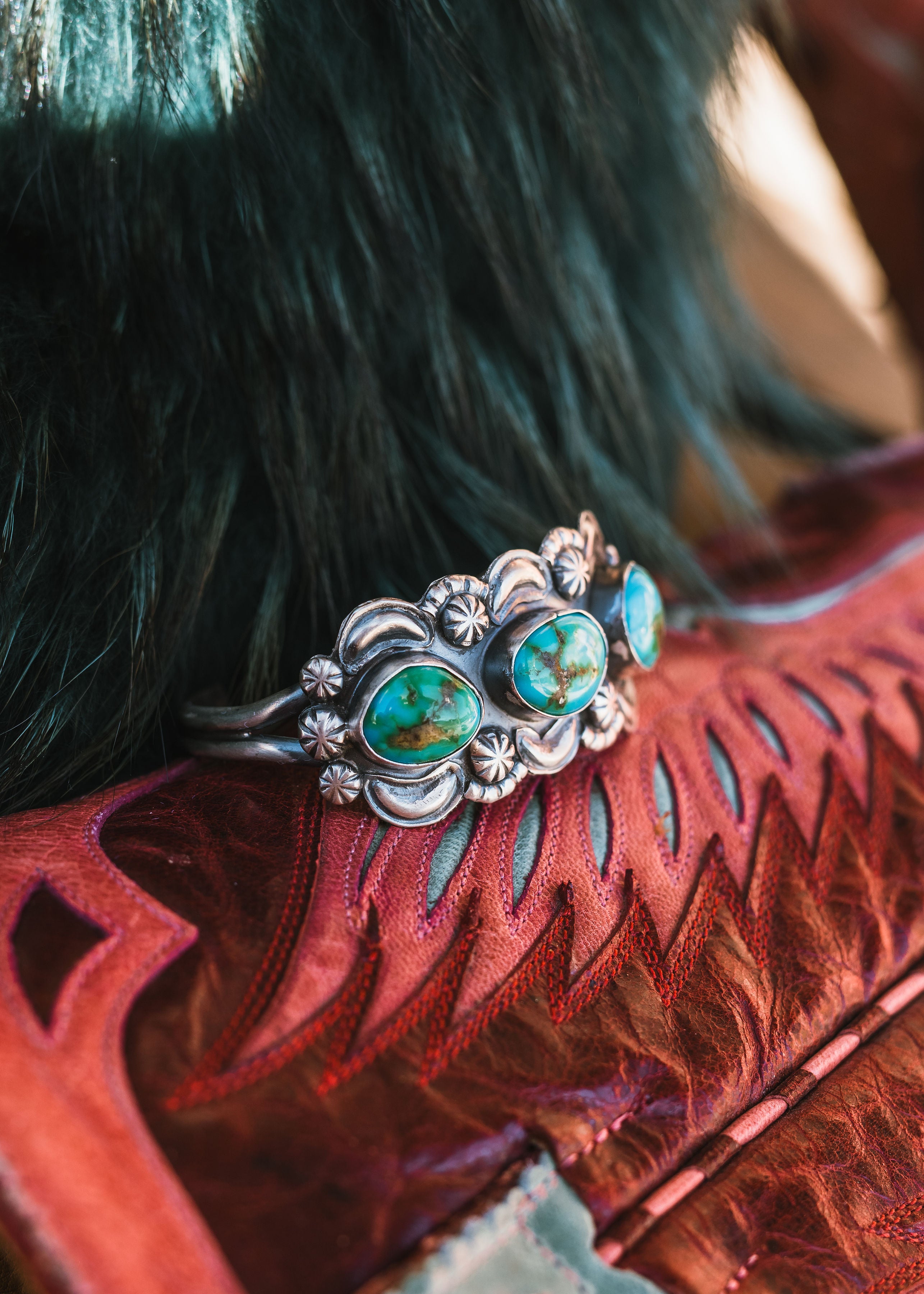 Sterling Silver Sonora Gold Cuff Bracelet – Bougie Cattle company